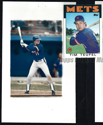 Tim Teufel Mets 1986 Topps Traded Original Extra Photo 5x8 Vault ...