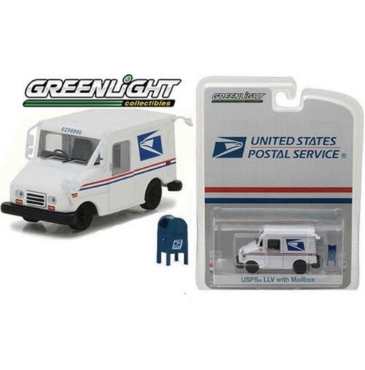 Greenlight 1:64 USPS LLV Long-Life Postal Delivery Vehicle with Mailbox ...