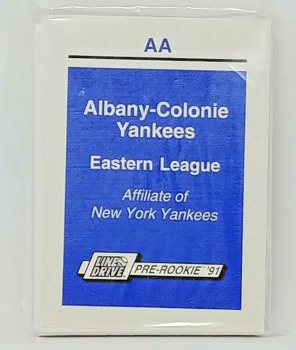 Line Drive Pre-Rookie 1991 Albany-Colonie YANKEES Team Set - MLB AA ...