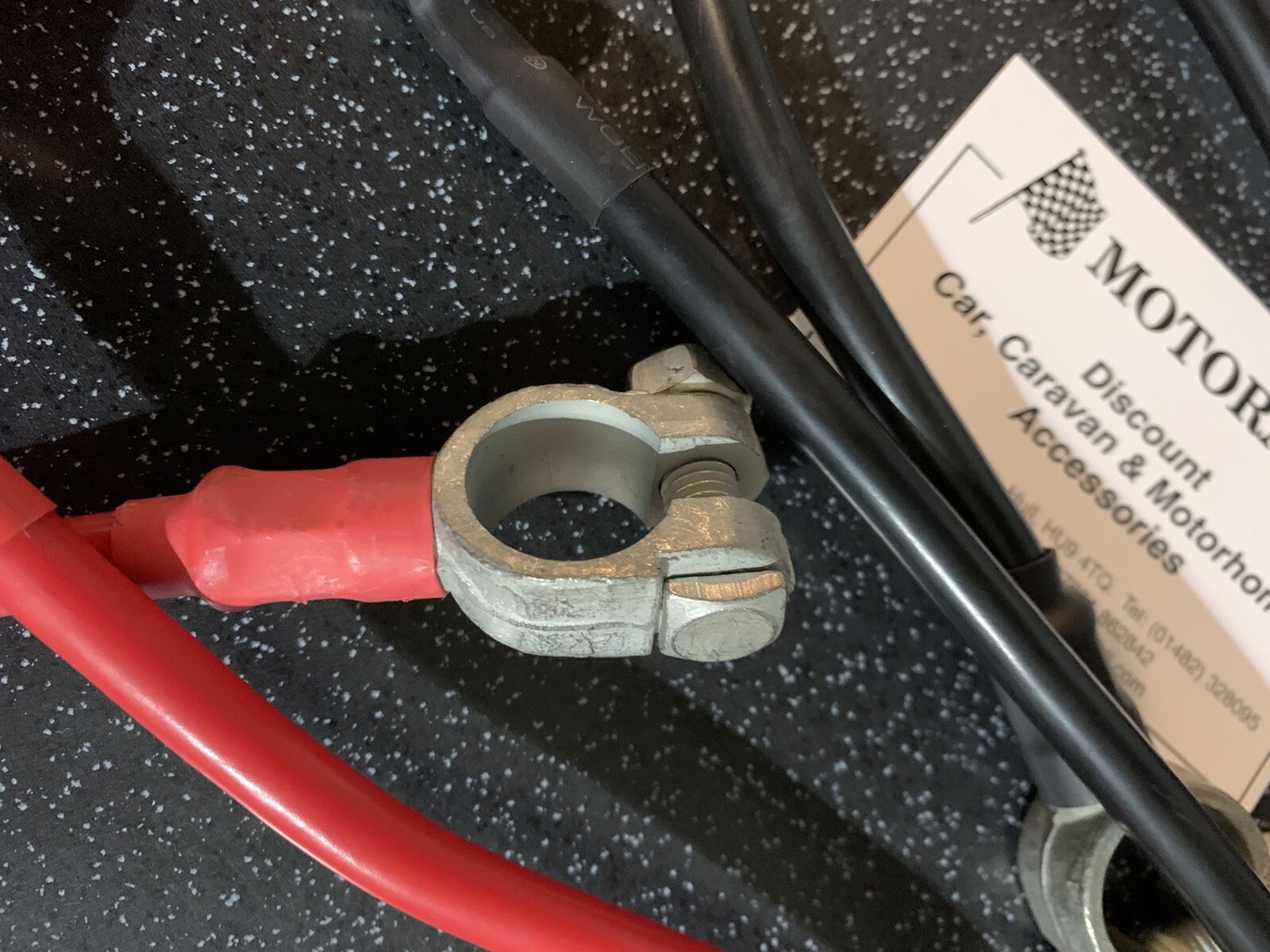 2x HEAVY DUTY LEISURE BATTERY LINK JOIN/HOOK UP COPPER CABLES 24" LONG ...