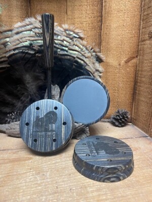 Easy Grip Tree Bark Gray Slate over Aluminum Friction Pot Turkey Call w ...