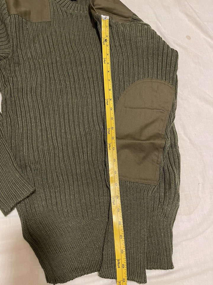 Genuine British Army Vintage 100% New Wool Olive Green Commando Sweater ...