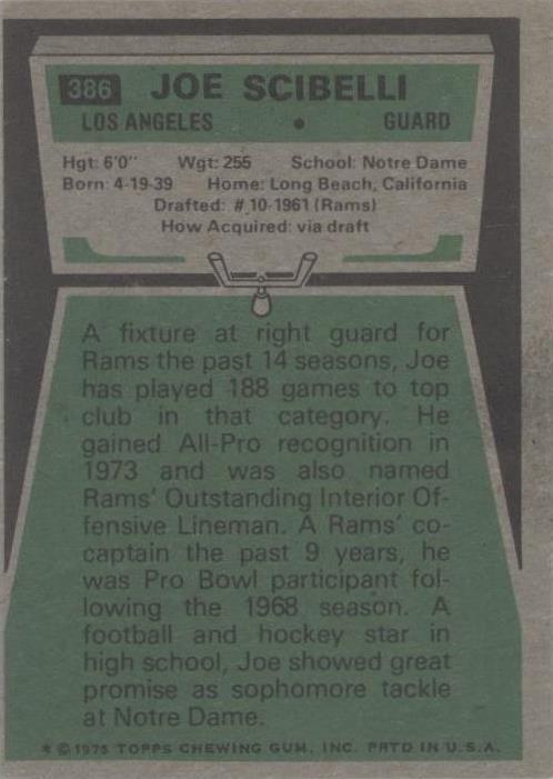 1975 Topps Joe Scibelli #386 for sale | eBay