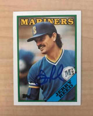 JERRY REED SEATTLE MARINERS SIGNED AUTOGRAPHED 1988 TOPPS CARD #332 W ...