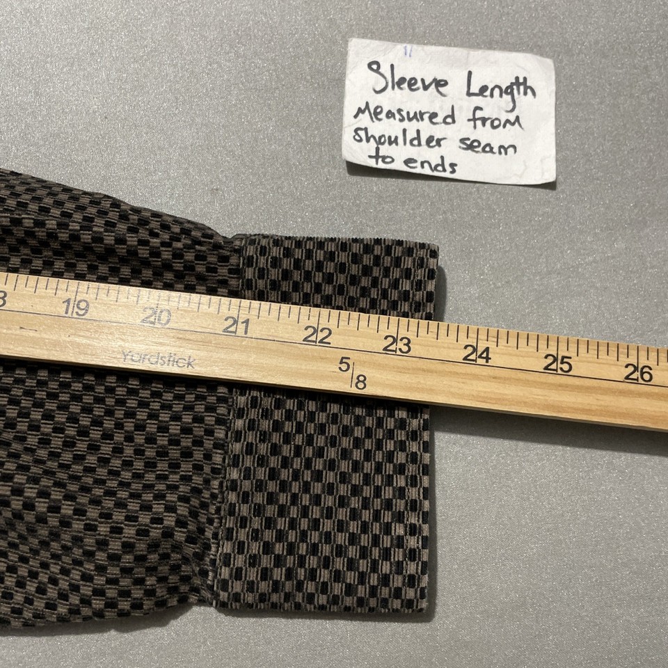 Old Money Button Up Shirt Mens Oversized Large Brown Black Check 80s ...