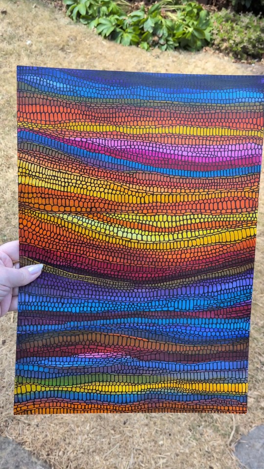 Original Abstract Dot Art Painting A3 Acrylic Contemporary Wall Art ...
