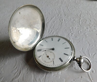 VINTAGE JOHN HARRISON LIVERPOOL POCKET WATCH 18S SIZE 800 SILVER SWISS ...