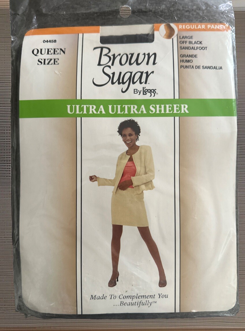 Brown Sugar Leggs Queen Large Ultra Ultra Sheer Regular Panty Off Black ...