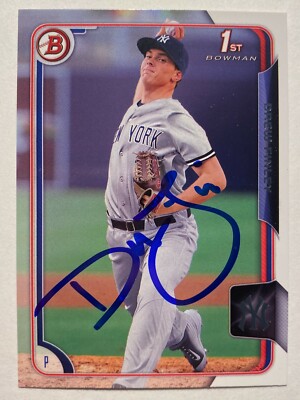 Drew Finley Signed Bowman #173 2015 Card New York Yankees Auto MLB RAD ...