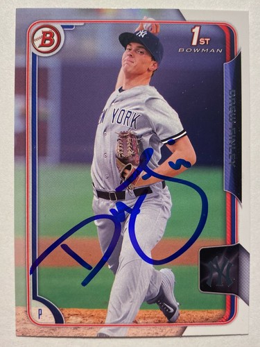 Drew Finley Signed Bowman #173 2015 Card New York Yankees Auto MLB RAD ...