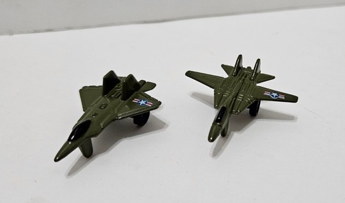 Vintage Micro Mini Military Fighter Jets Metal Toys Set Of 2 - RARE ...