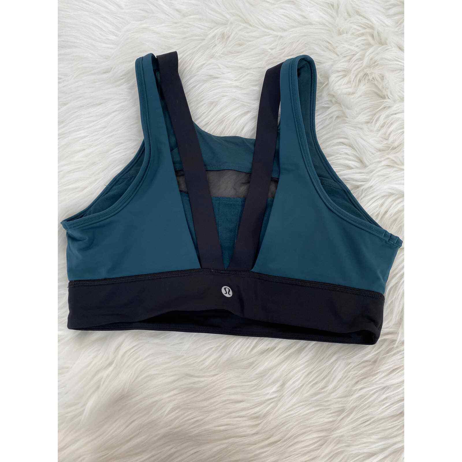 Lululemon Run The Day Bra Submarine Mesh Long Line Nulux Sz 8 | eBay