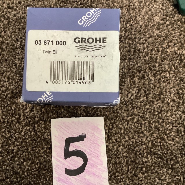 GROHE 03671000 Starlight Chrome Twin Ell for Tub and Shower Combination ...