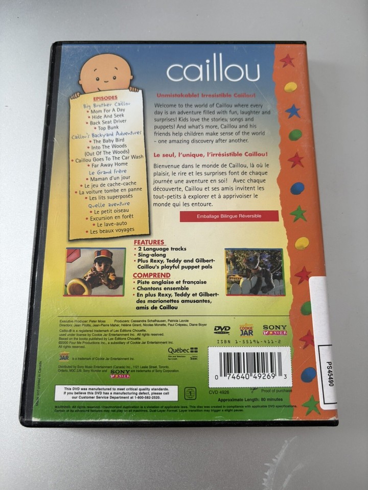 Caillou Col. Famille/Family Vol.7 (Bilingual) [DVD] | eBay