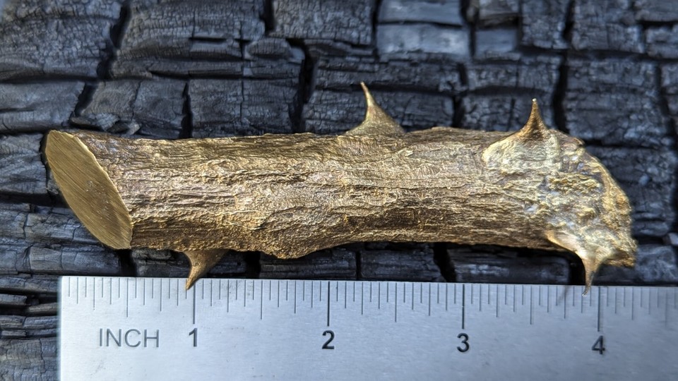 Large Rose Stem & Thorns solid cast bronze decorative sculpture ...
