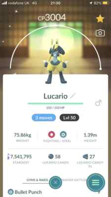 Pokémon G0 -- Level 50- Shiny Lucario 3 Moves For PvP Master League | eBay