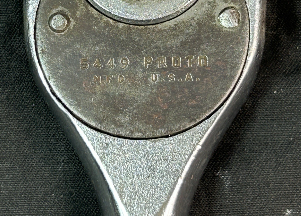 Vintage Proto 1/2" Drive Pear Head Ratchet 5449 Made in USA - WORKS ...