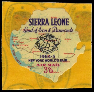 SIERRA LEONE C18 - New York World's Fair "National Map" (pb39568) | eBay