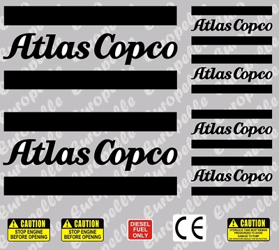 ATLAS COPCO COMPRESSOR DECALS STICKERS Autocollant. | eBay