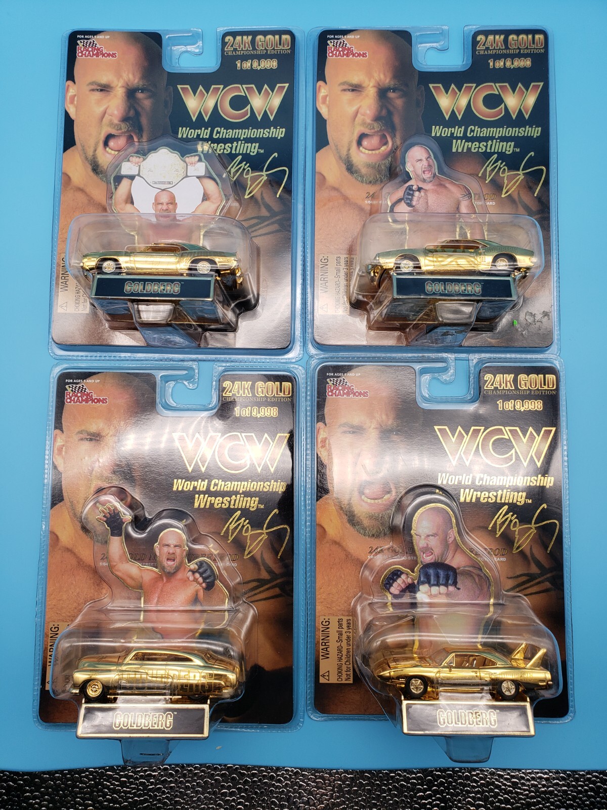 1998 WCW Racing Champions Goldberg WCW 24K Gold Championship Edition ...