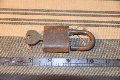 Vintage HURD Detroit PADLOCK Lock w/ KEY | eBay