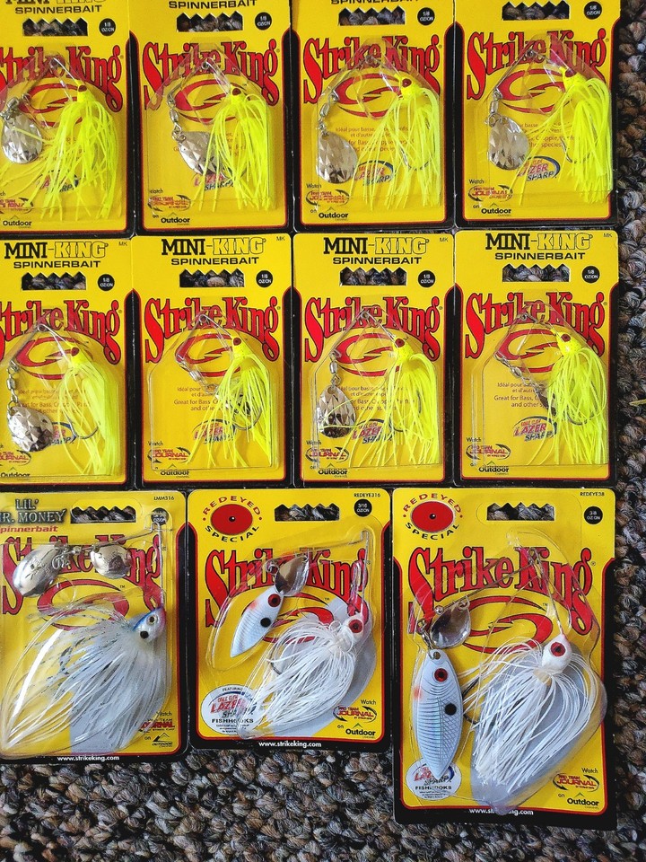 (30) Strike King Mini-King Mr. Lil' Money Red Eye Spinnerbaits Fishing ...