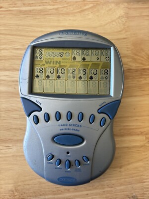 RADICA Solitaire Big Screen Handheld Electronic Game 2000 Blue Works | eBay