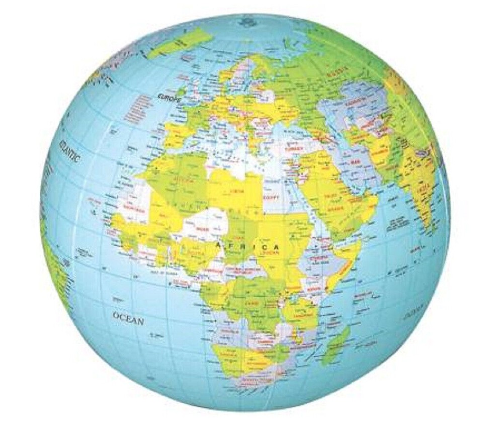 KEYCRAFT MAGNOIDZ INFLATABLE GLOBE 30CM - SC262 BALL WORLD MAP BLOW UP ...