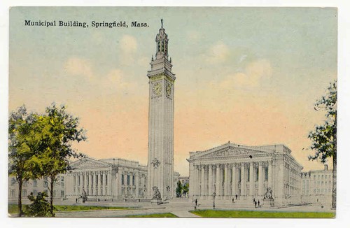 Vintage Postcard - Municipal Building - Springfield, MA - Unposted - GC ...