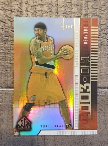2003-04 SP Signature Edition #78 Rasheed Wallace Trail Blazers Gold ...