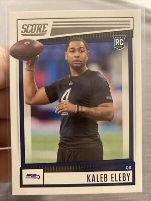 2022 Score Football Base Rookie RC #313 Kaleb Eleby Seattle Seahawks ...