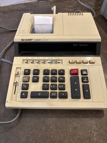 Vintage Sharp Compet CS-2606 Adding Machine Desktop Calculator FOR ...