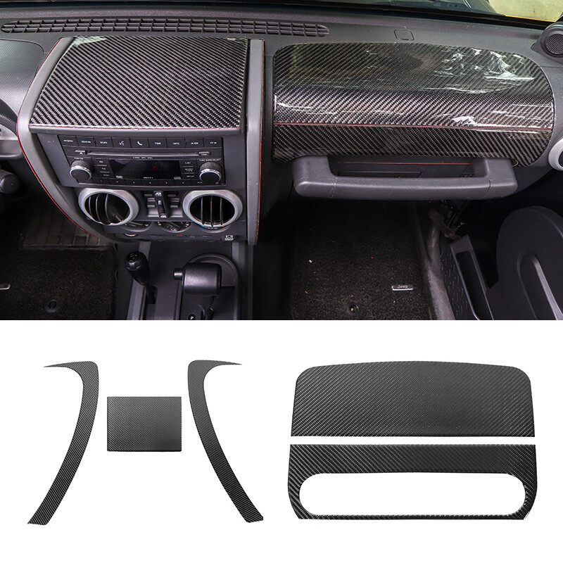 Center Console Panel & Copilot Handle Decor Stickers For Jeep Wrangler ...