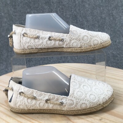 Nautica Shoes Womens 6 Ruddler Crochet Flats Slip On Loafer White ...