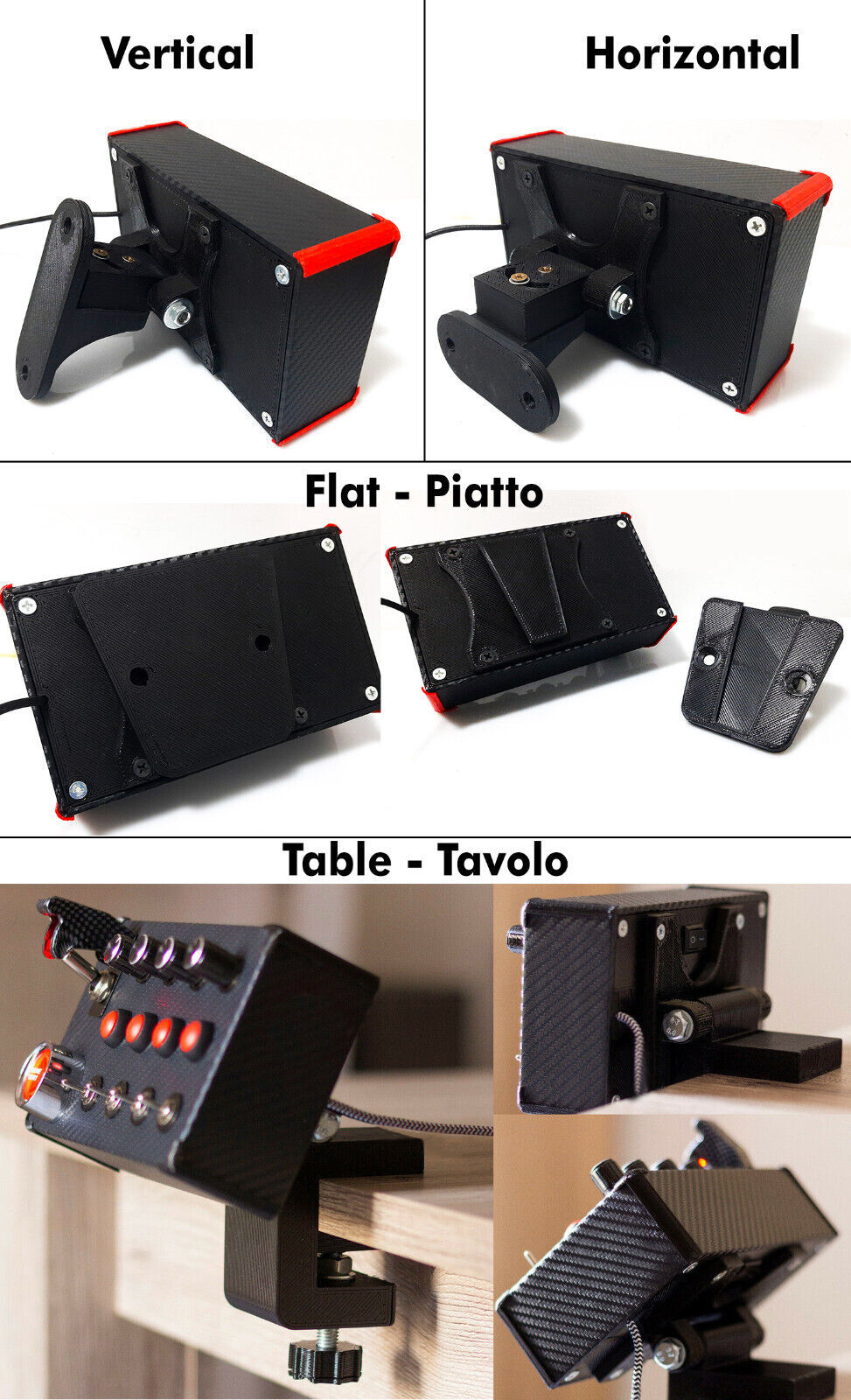 Sim Racing Button Box 12 Buttons USB Plug & Play PC Buttons Carbon ...