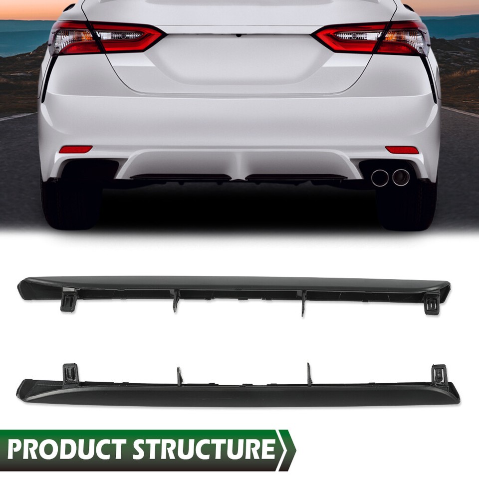 2x Rear Bumper Lower Plate Trim Molding Cover For 2018-2021 Toyota ...