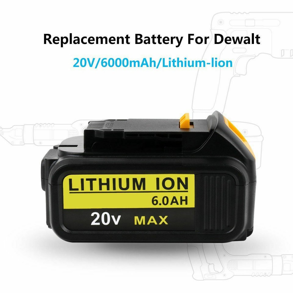 Pack For DeWalt 20V 20 Volt Max XR 8.0AH Lithium Ion Battery DCB206-2 ...