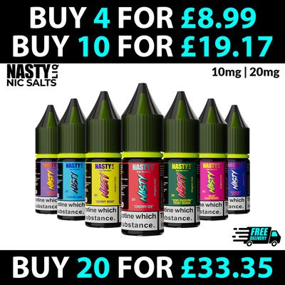 Nasty LIQ Vape Juice Nic Salt 10ml E liquid 50VG/50PG 10mg 20mg - 10 ...