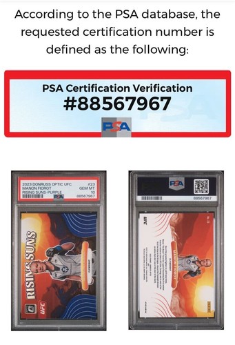 2023 Panini Donruss Optic UFC - Rising Suns Manon Fiorot #23 Purple ...