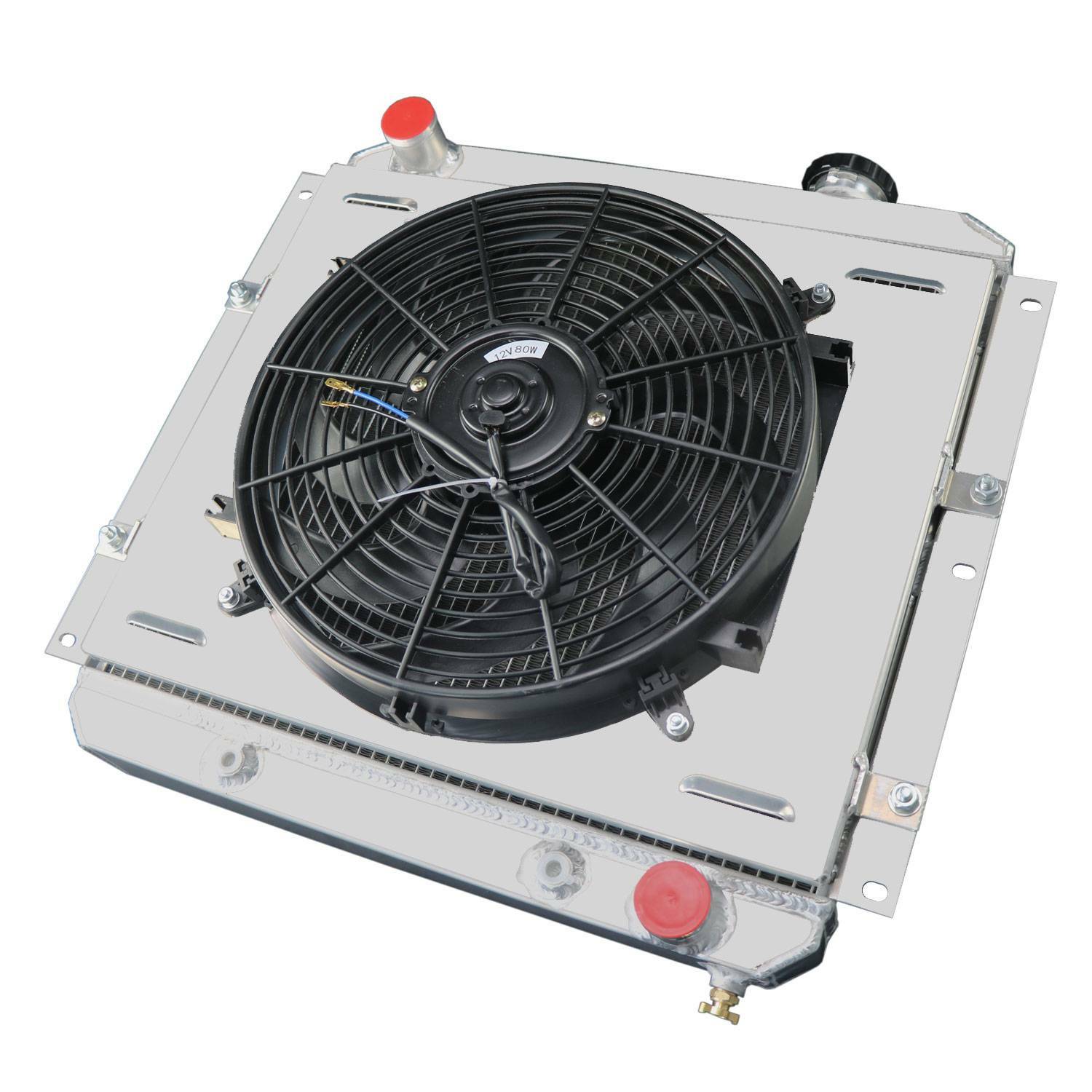 4 Row Radiator Shroud Fan For 1958-1984 1982 Toyota LandCruiser FJ40 ...