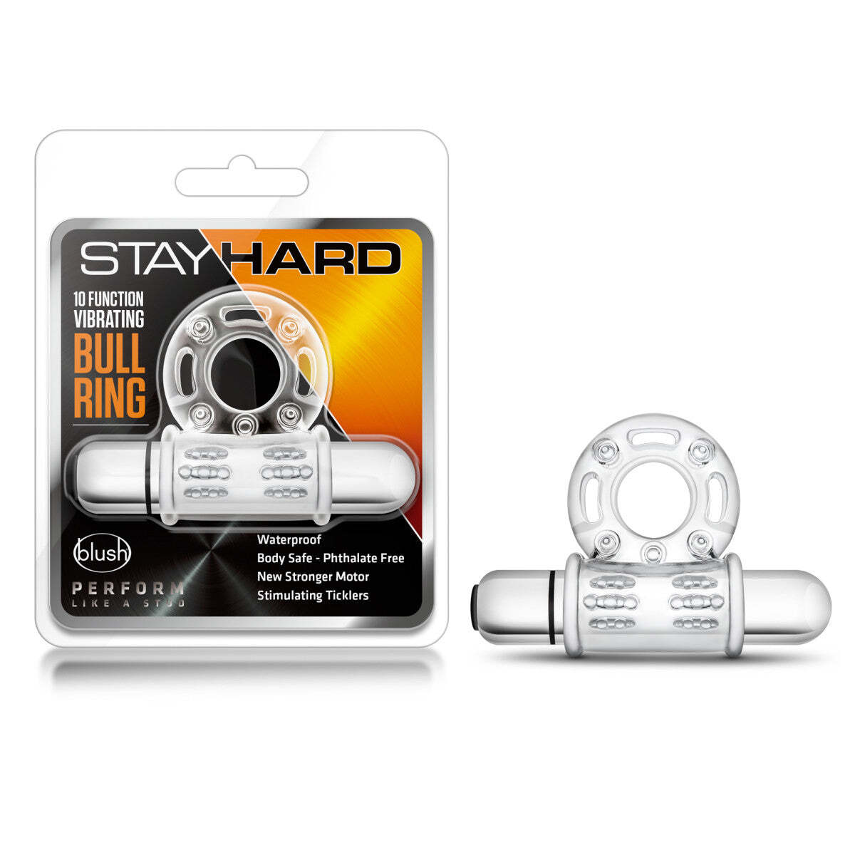 Blush Stay Hard-3 in 1-10 Function Vibrating C Ring-Stimulating-IPX7 ...