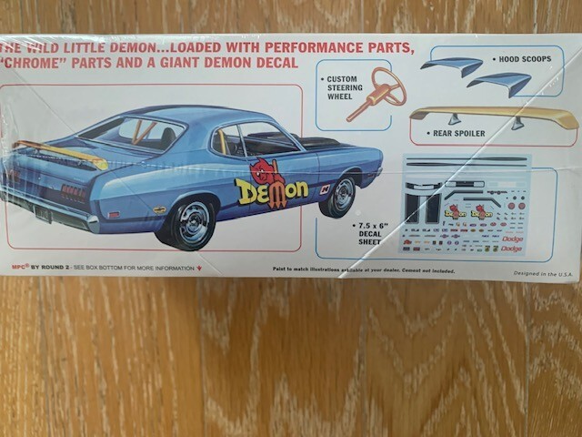 MPC 1971 DODGE DEMON MODEL KIT NEW AND FACTORY SEALED LAST ONE NICE KIT ...
