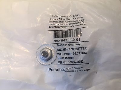 Porsche 911 (991) Rear Bumper Inner Shield Nut 99904903901 Genuine NEW ...