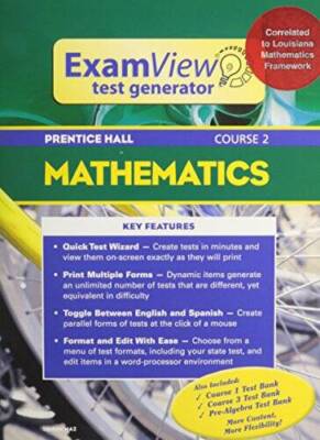 PRENTICE HALL MATH COURSE 2 EXAMVIEW TEST GENERATOR BOOKLET WITH CD ...