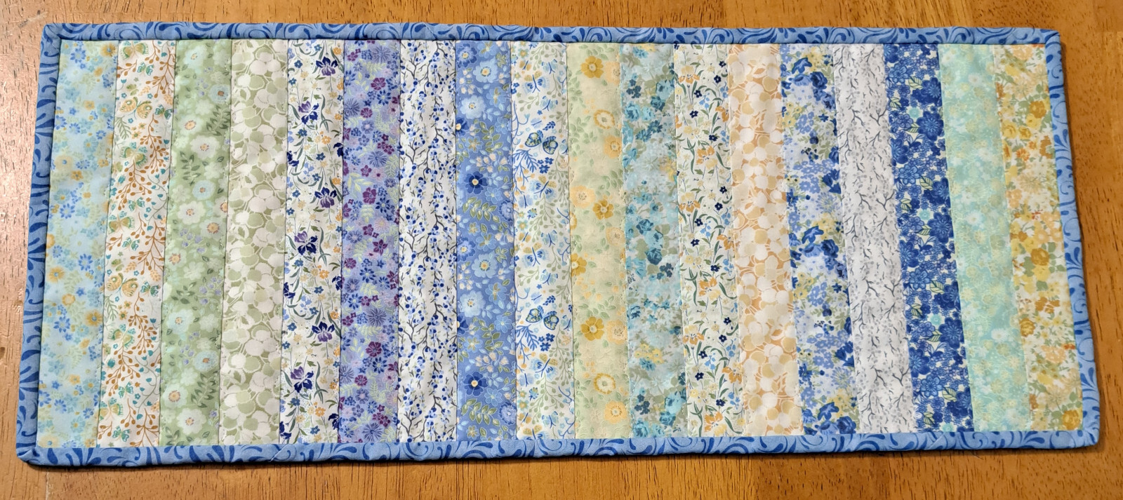 QUILTED TABLE RUNNER - Pastel Floral Table Runner - Small Table Runner ...