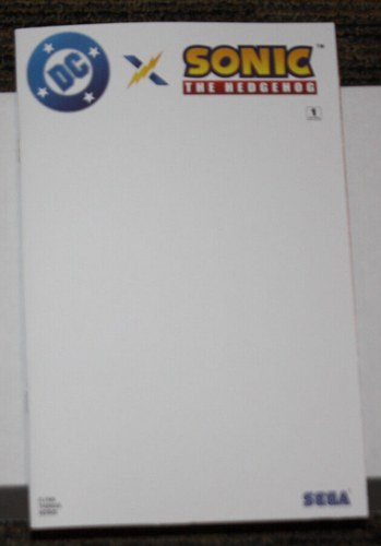 DC X Sonic The Hedgehog #1 BLANK Sketch Cover Variant - | eBay