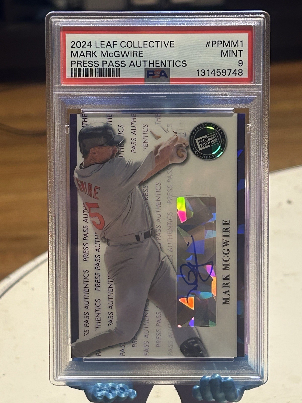 2024 Leaf Press Pass Authentics Mark McGwire Crystal Auto 3/7 STL ...