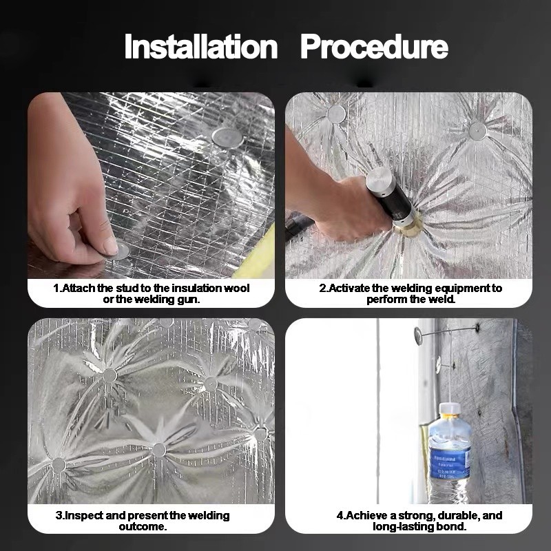 Galvanized Duct Insulation Pins Glass Wool/Foam Board Fasteners For ...