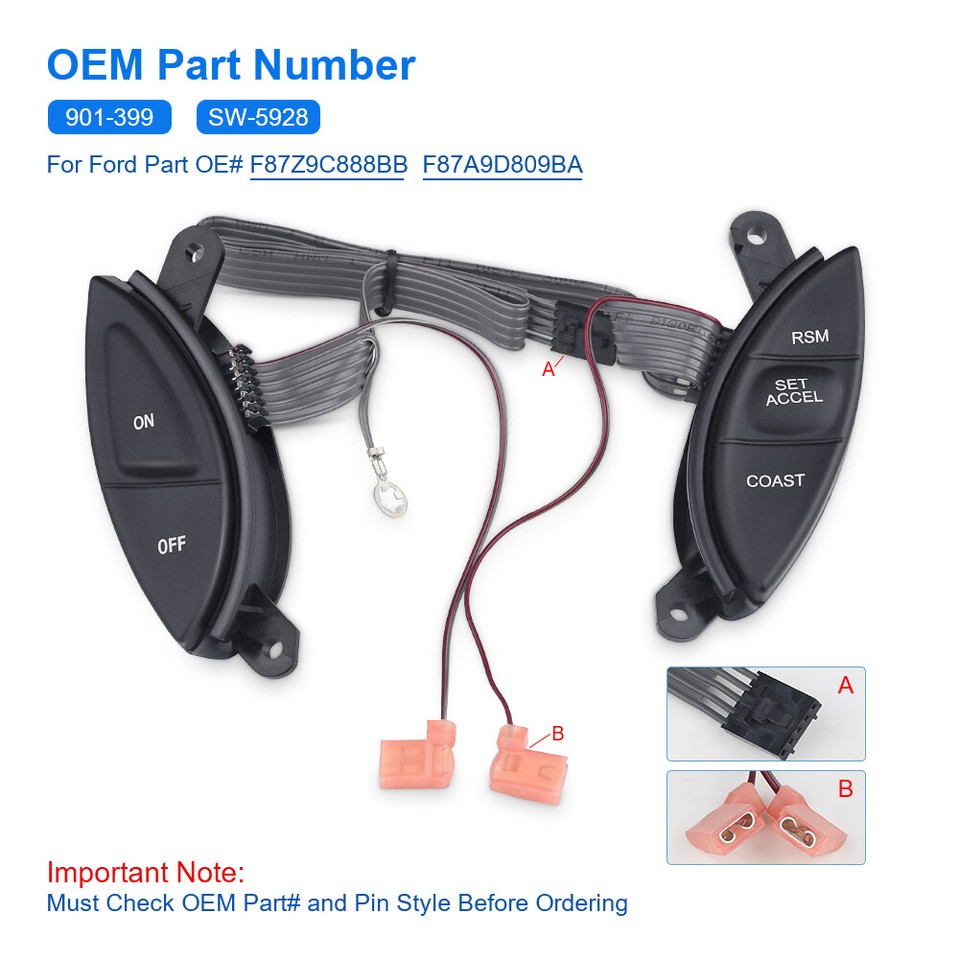 STEERING WHEEL CRUISE CONTROL SWITCH BUTTONS ASSEMBLY For Ford RANGER ...