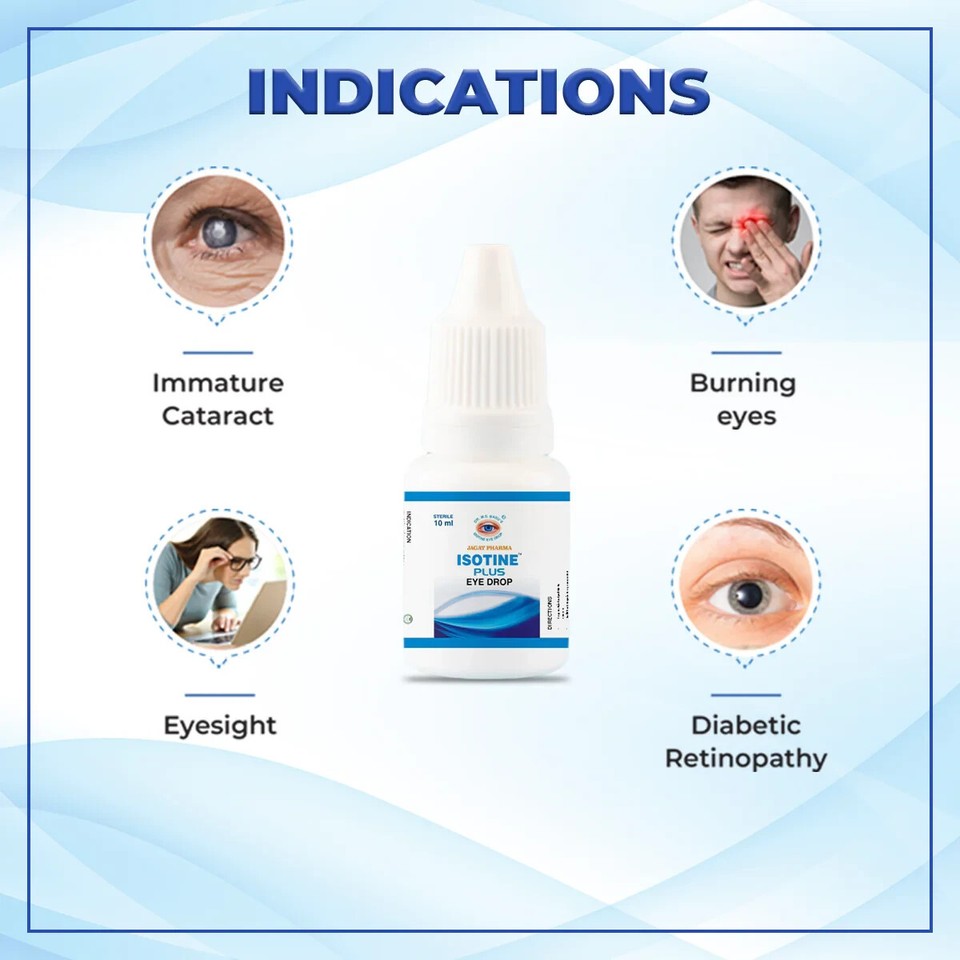 Isotine Plus Eye Drop 100% Ayurvedic Drop For Cataract And Glaucoma ...